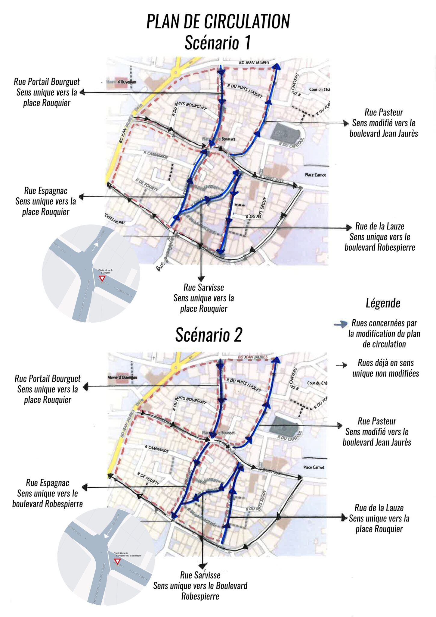 Révision du plan de circulation du centre ville : Mairie d'Ouveillan