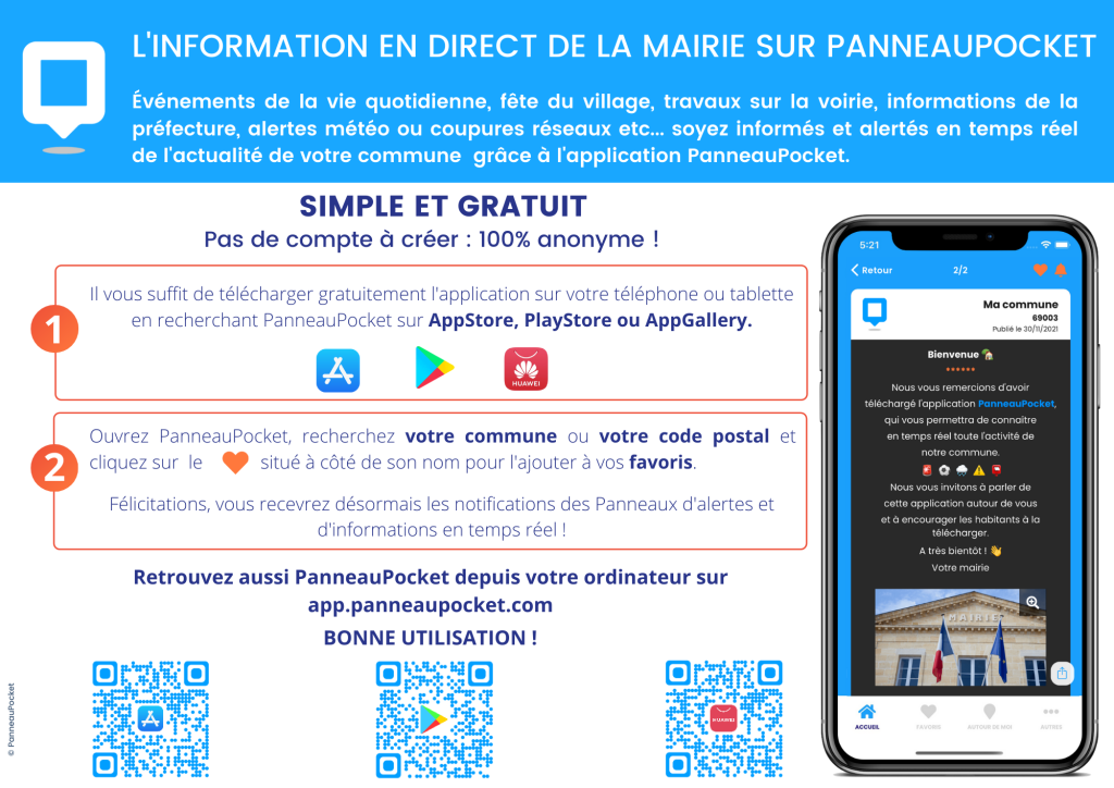Panneau Pocket, l'appli pour recevoir les infos municipales : Mairie d ...